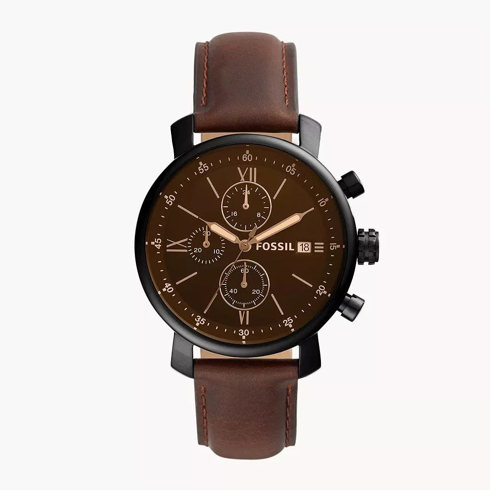 Rhett Chronograph Brown Leather Watch