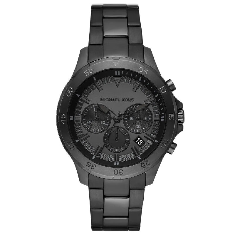 Michael Kors Greyson Black Multi Function Mens Watch Mk9109 3987