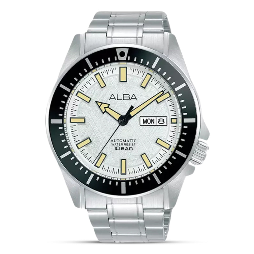 Alba Automatic White Textured Dial Men's Watch | AL4721X