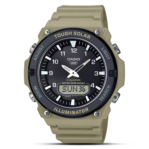 CASIO Solar Powered Analogue-Digital Dial Men's Watch | AQ-S820W-5AVDF
