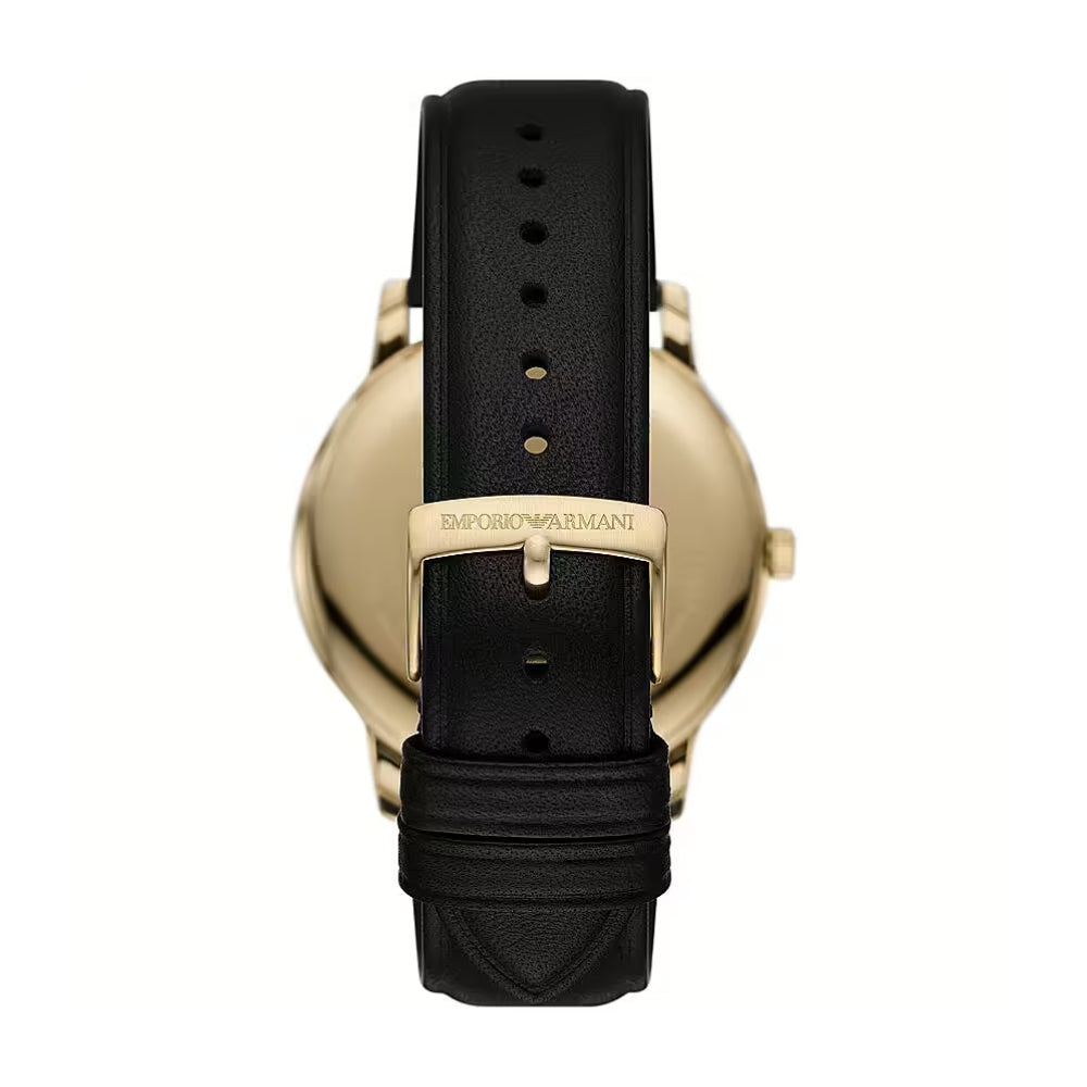 Emporio Armani Minimalist Green Dial Leather Strap Watch | AR11601