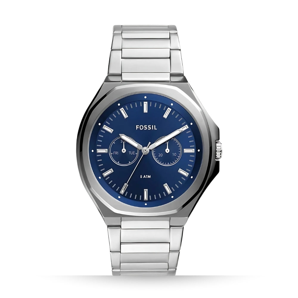 Fossil Evanston Chronograph Blue Dial Men’s Watch | BQ2610