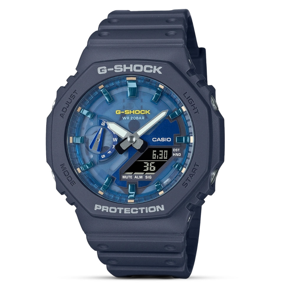 Casio G-SHOCK Analogue Digital Blue Dial Watch | GA-2100AS-2ADR