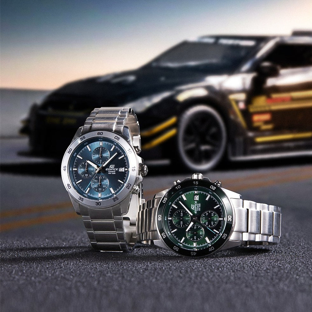 Casio Edifice Chronograph Green Dial Men's Watch | EFR-526D-3AVUDF