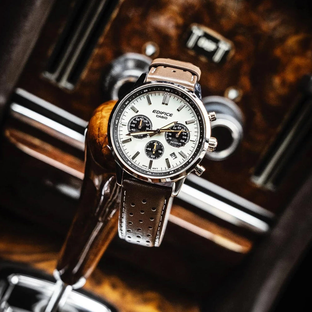 Casio Edifice Chronograph Cream Dial Men's Watch | EFR-575L-7ADF