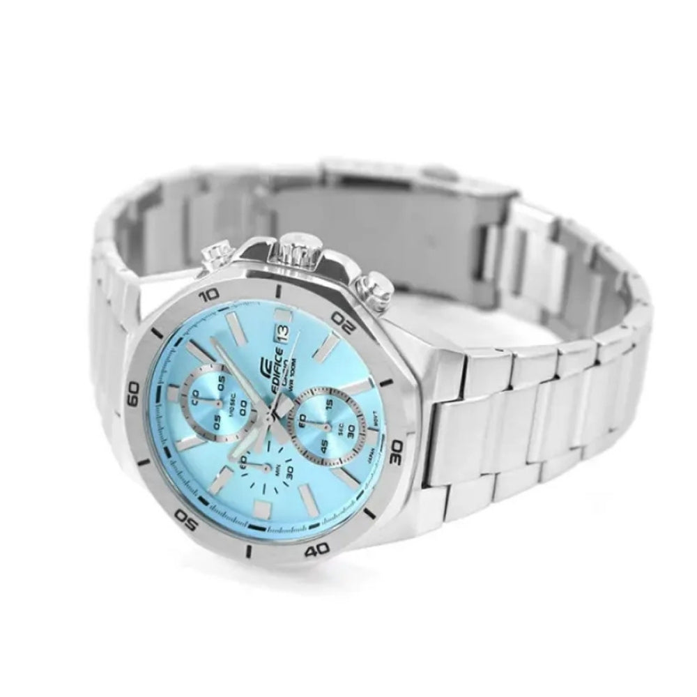 Casio Edifice Chronograph Ice Blue Dial Men's Watch | EFV-640D-2BVUDF