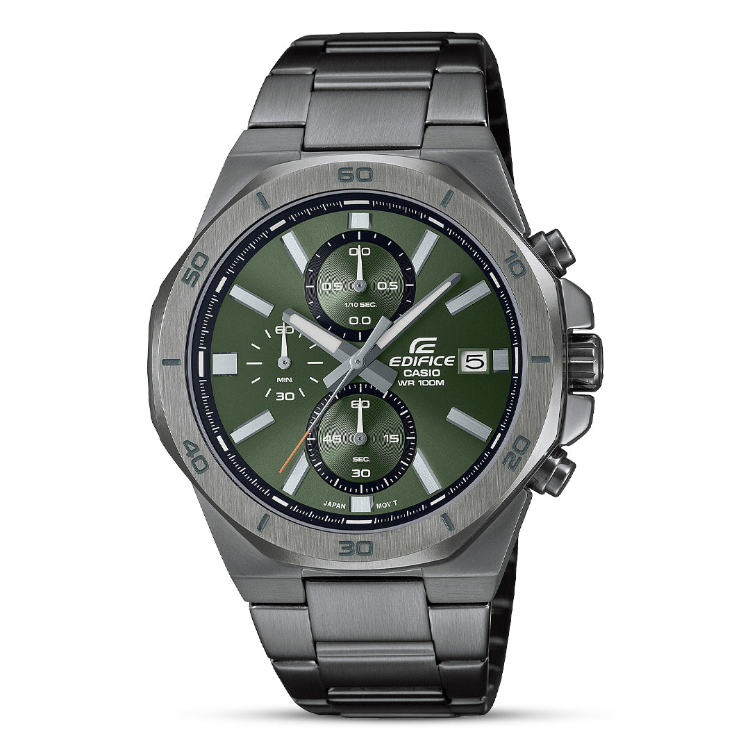 Casio Edifice Chronograph Green Dial Men's Watch EFV-640DC-3AVUDF