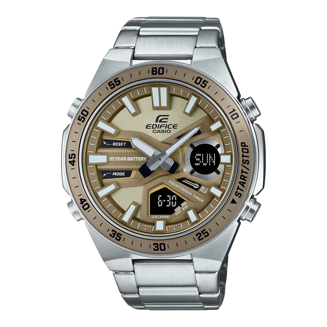 Casio Edifice Digital-Analogue Yellow Dial Men's Watch| EFV-C110D-5ADF