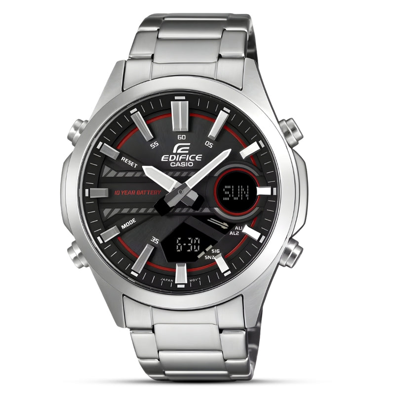 Casio Edifice Metal Hybrid Black Dial Men's Watch EFV-C120D-1A4DF
