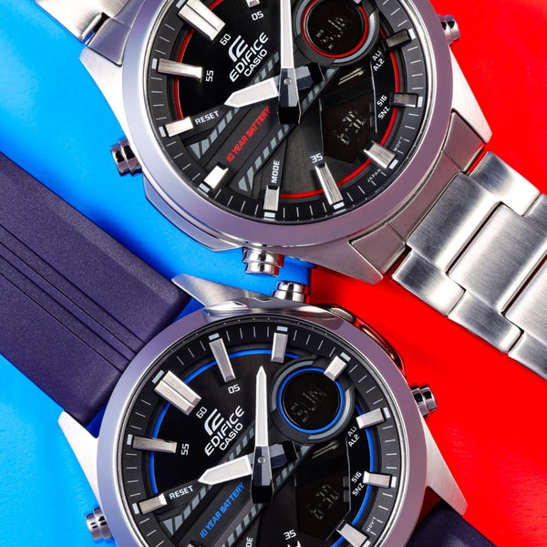 Casio Edifice Blue Resin Strap Men Watch EFV-C120P-1A2DF