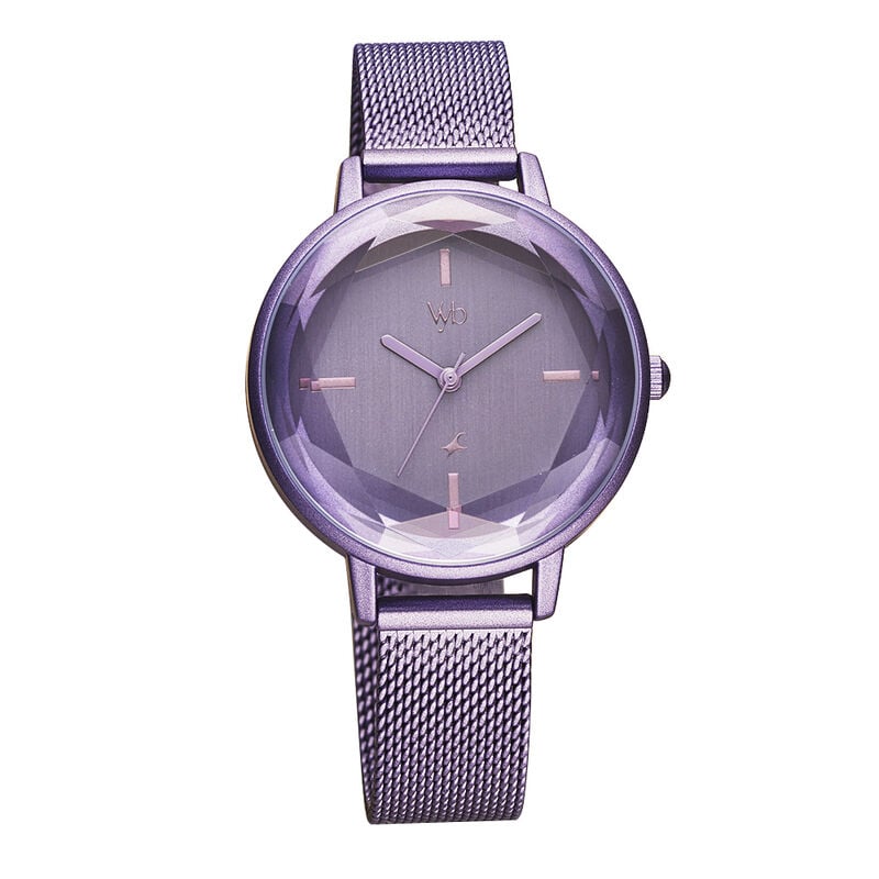 Fastrack Vyb Aurora Quartz Purple Dial Ladies Watch| FV60010QM01W
