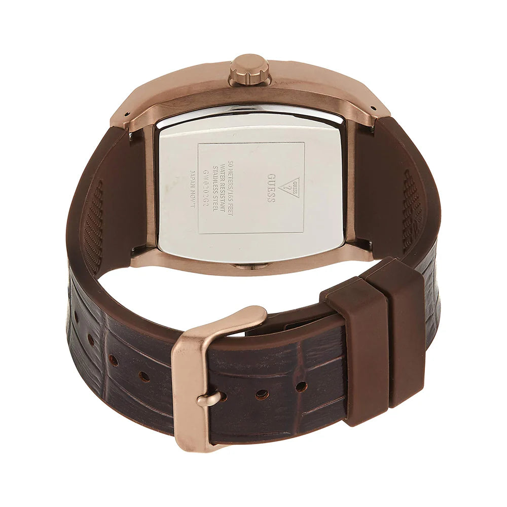 GUESS W0202G2 BLUE DIAL LEATHER STRAP