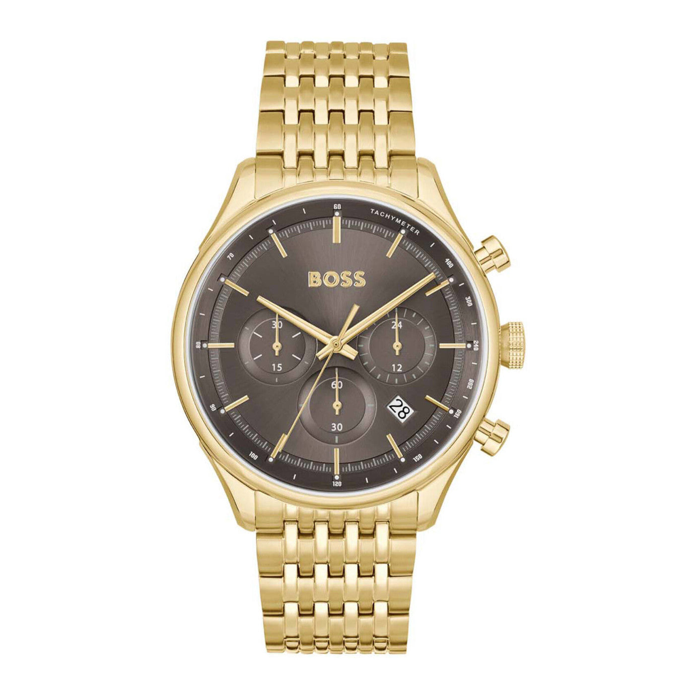 Hugo Boss Heren Horloge Gold-Tone Grey Dial Men's Watch | HB1514051