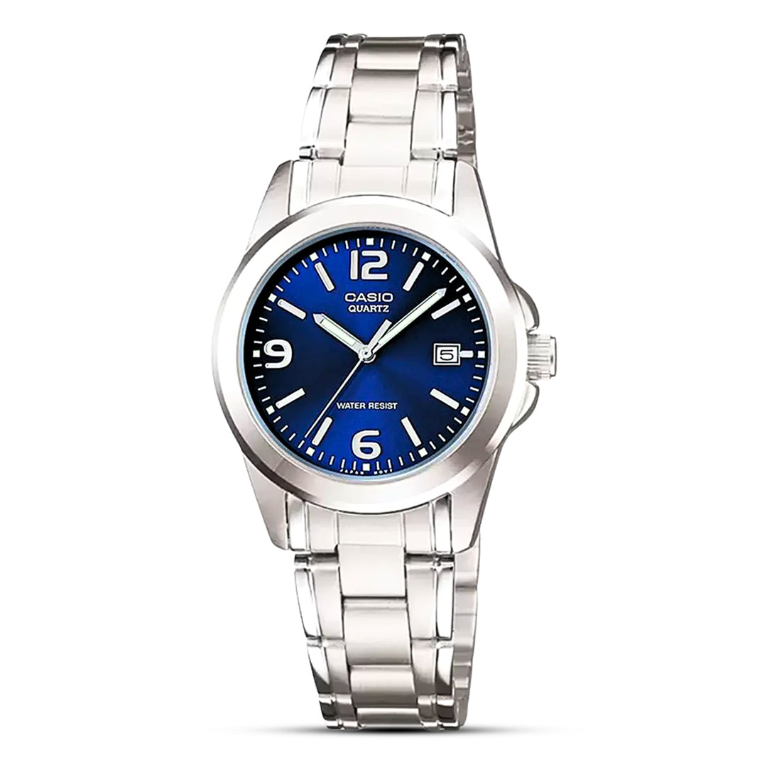 Casio Enticer Blue Dial Ladies Watch | LTP-1215A-2ADF