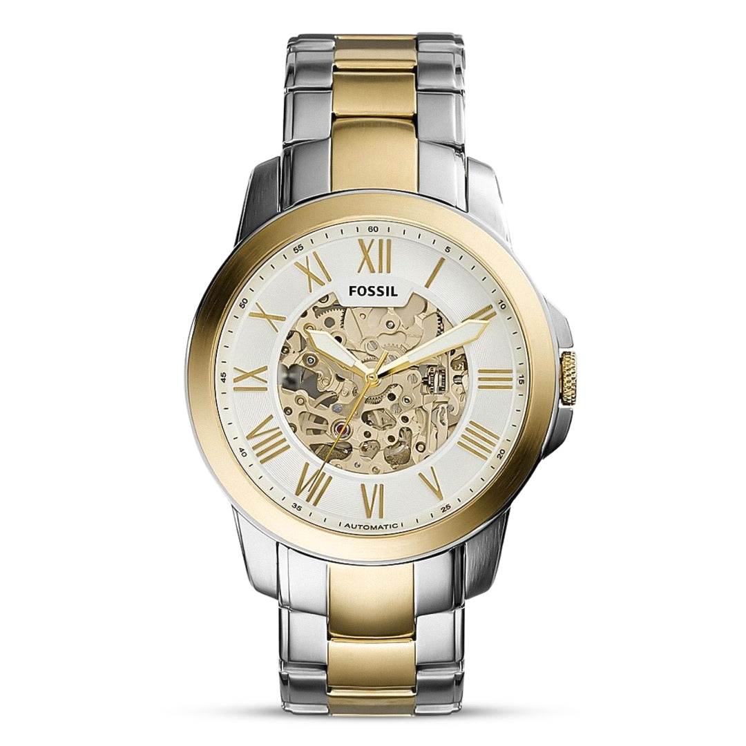 Fossil Automatic Golden Silver Two Toned Men's Watch | ME3112