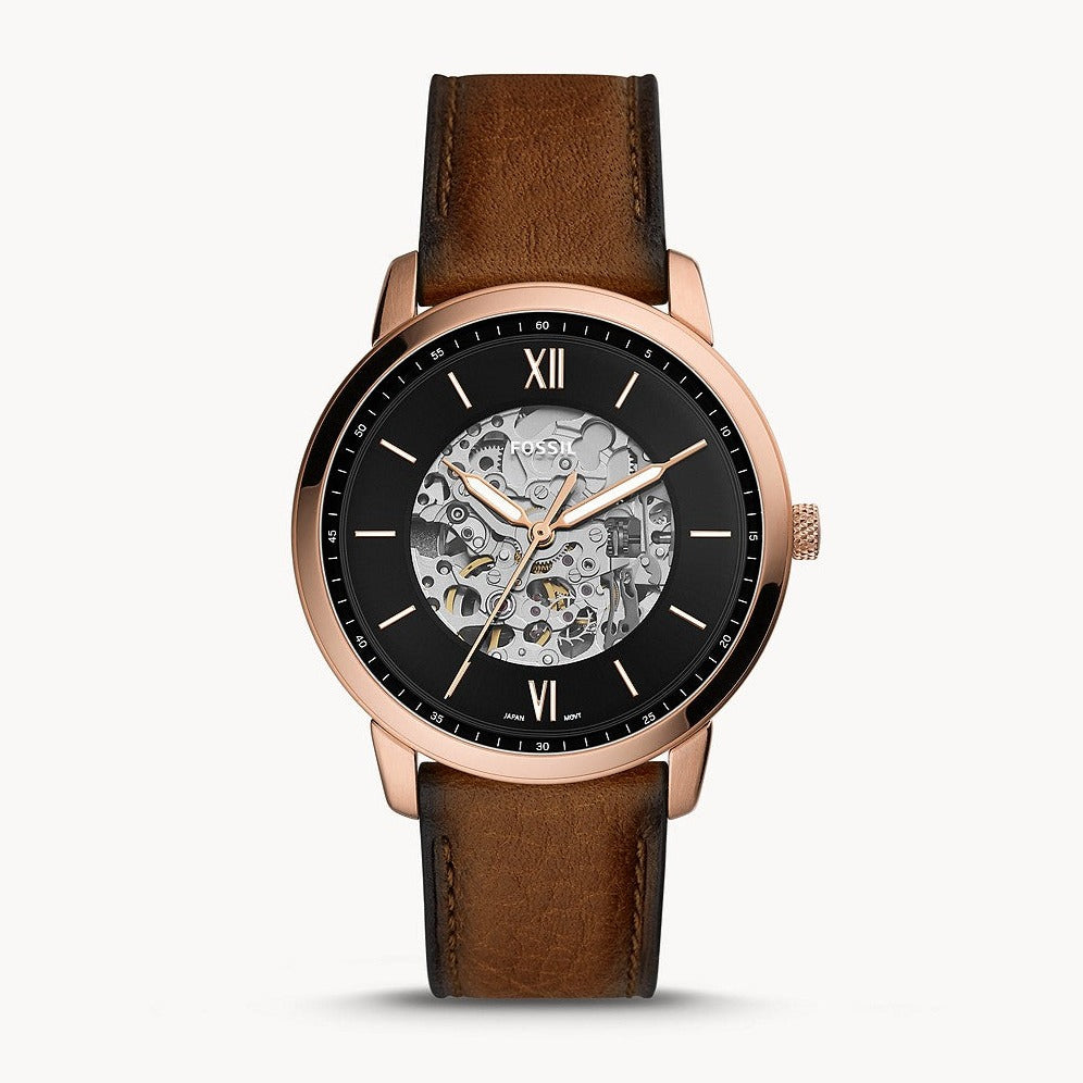 Fossil Men's Neutra Automatic Stainless Steel and Eco Leather ME3195