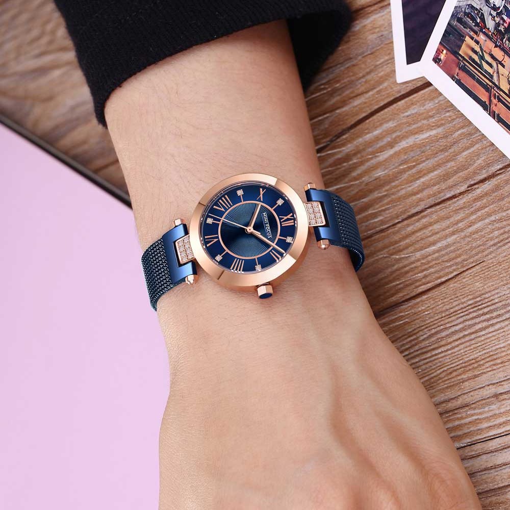 Mini Focus Blue Metal Band Woman Watch MF0215L.04