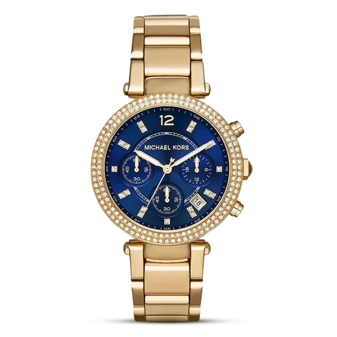 Michael Kors Parker Chronograph Navy Blue Dial Ladies Watch | MK6262