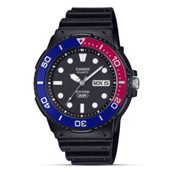 Casio Sport Pepsi Bezel Black Dial Men's Watch | MRW-230H-1E2VDF