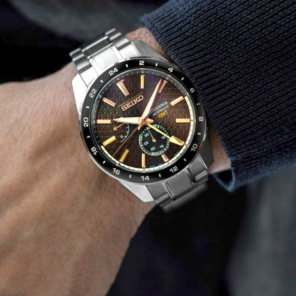 SEIKO PRESAGE "Keshizumi" Sharp Edged GMT Automatic Watch | SPB275J1