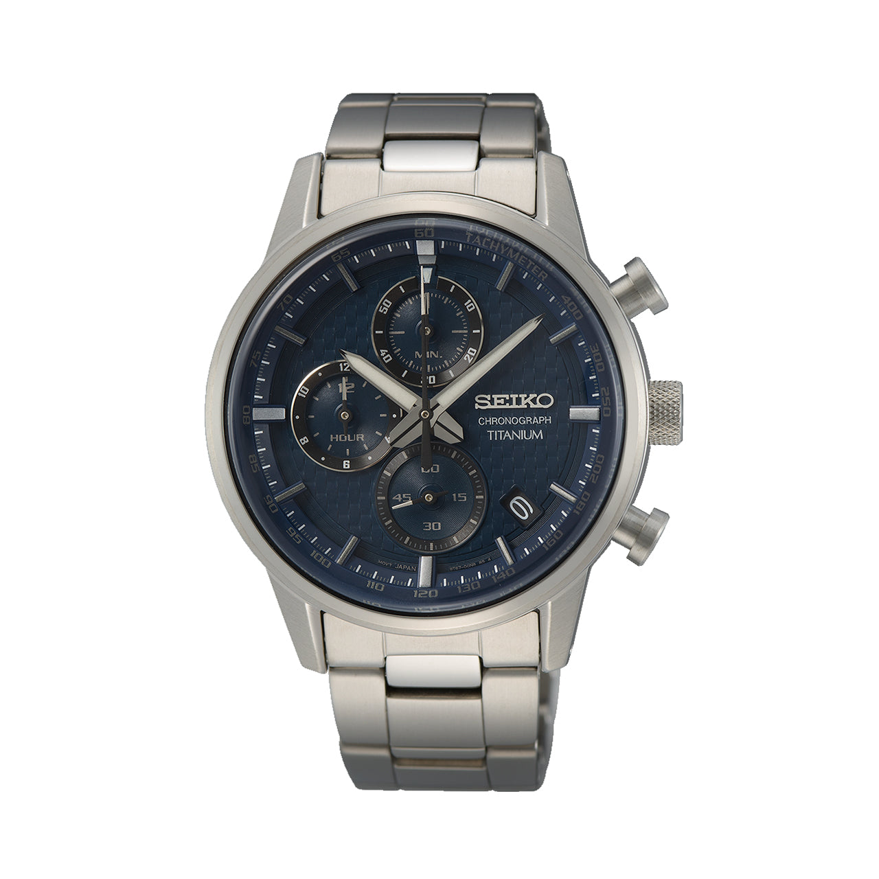 Seiko Sports Titanium Chronograph Dark Blue Dial Men's Watch | SSB387P