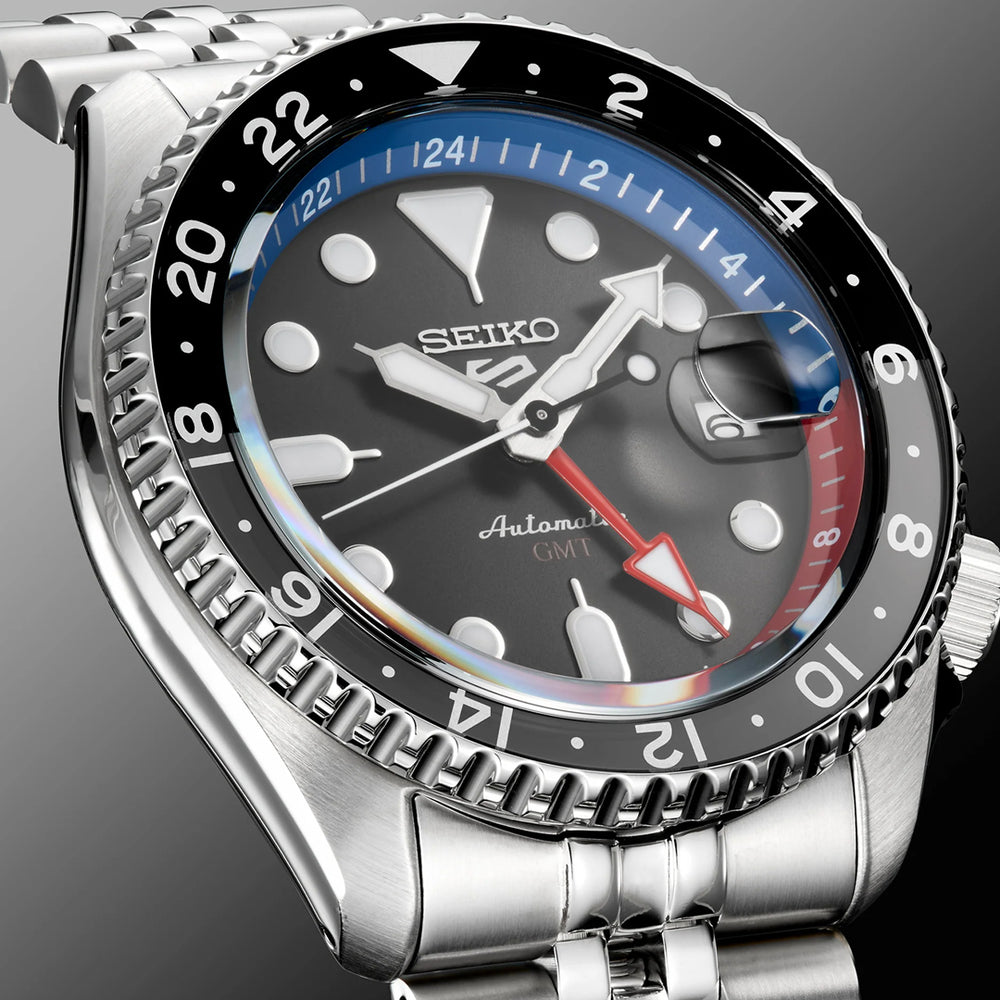 Seiko 5 Sports GMT Automatic Charcoal Gray Dial Men's Watch | SSK019