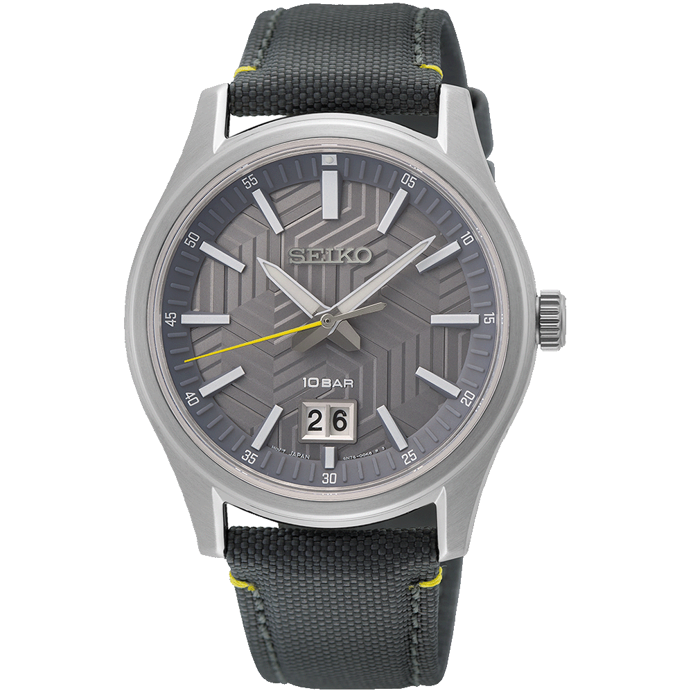 Seiko Conceptual Regular Grey Dial Nylon Strap Watch | SUR543P1