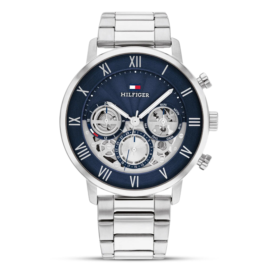Tommy Hilfiger Multifunction Skeleton Blue Dial Men's Watch| TH1710569