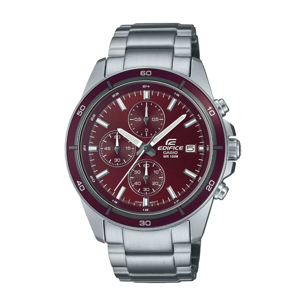 Casio Edifice Chronograph Red Dial Men's Watch| EFR-526D-5CVUDF