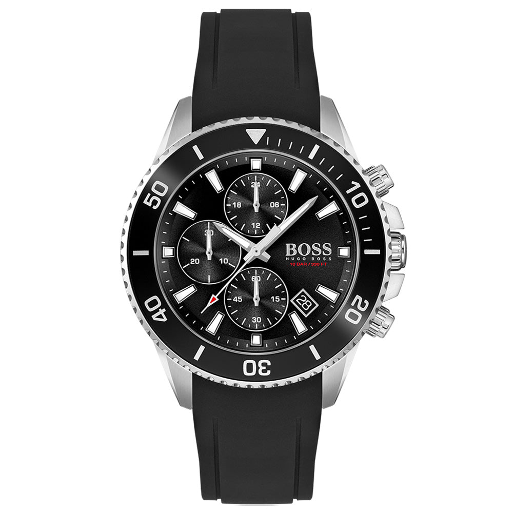 HUGO BOSS Admiral Chronograph BLACK Rubber Strap