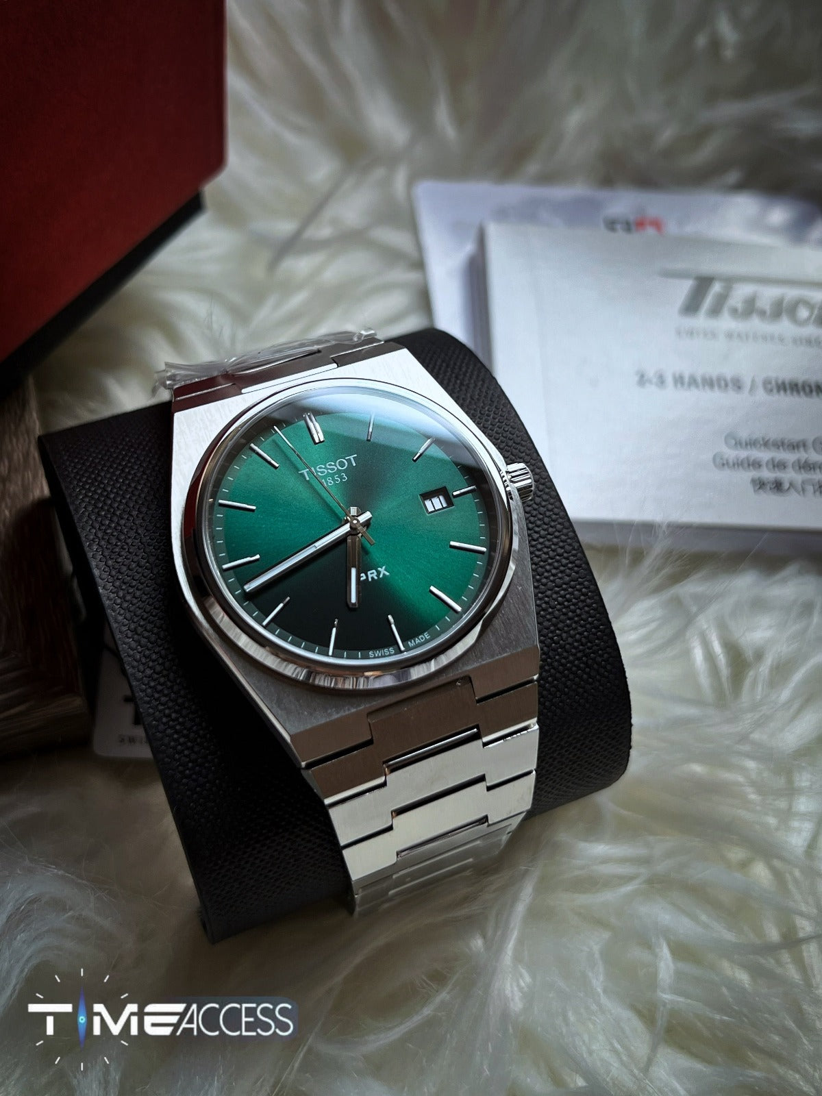 TISSOT PRX Quartz Green Dial Steel Men's Watch| T137.410.11.091.00
