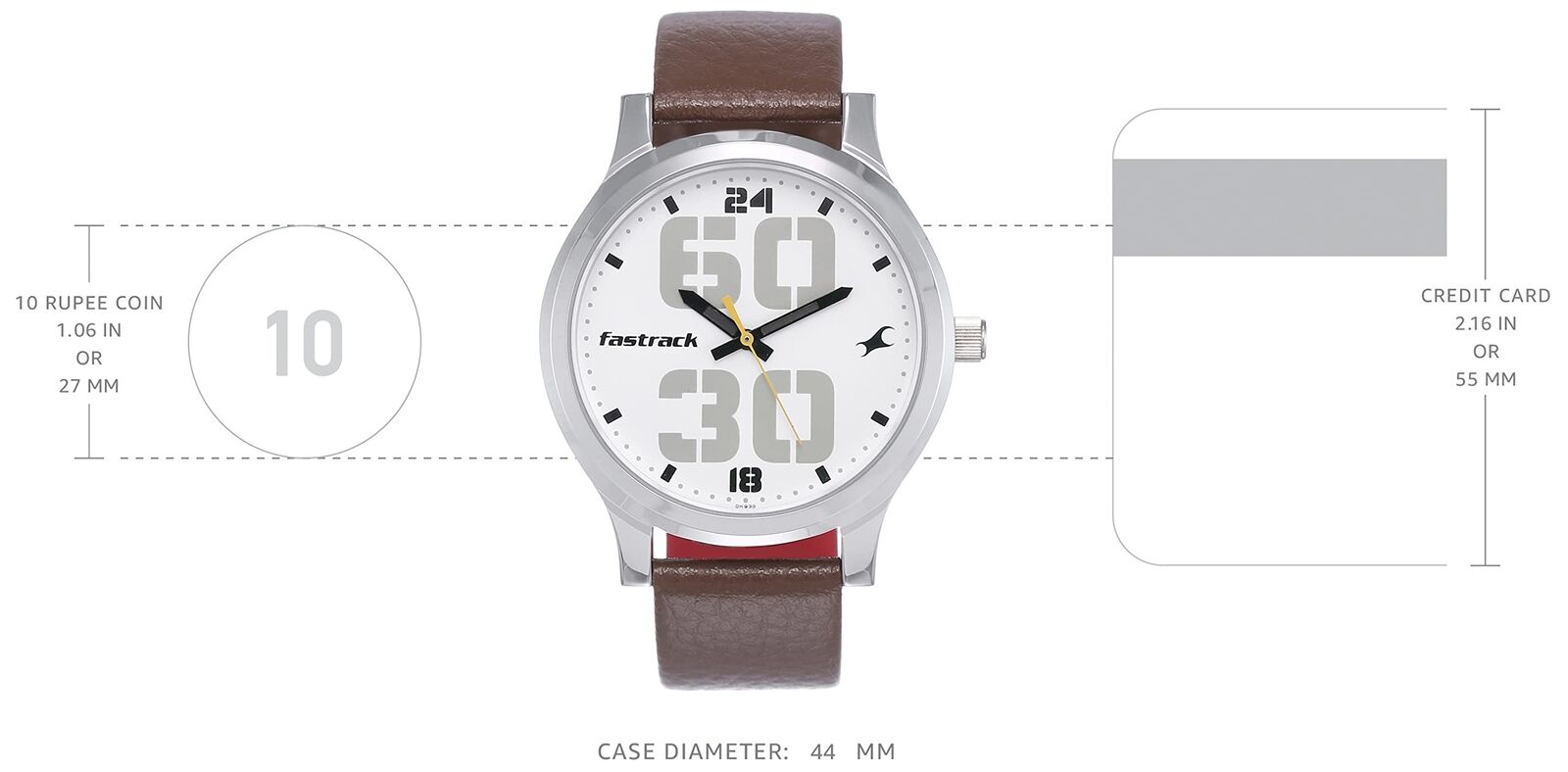 Fastrack Bold Analog White Dial Men's Watch-NL38051SL06/NP38051SL06